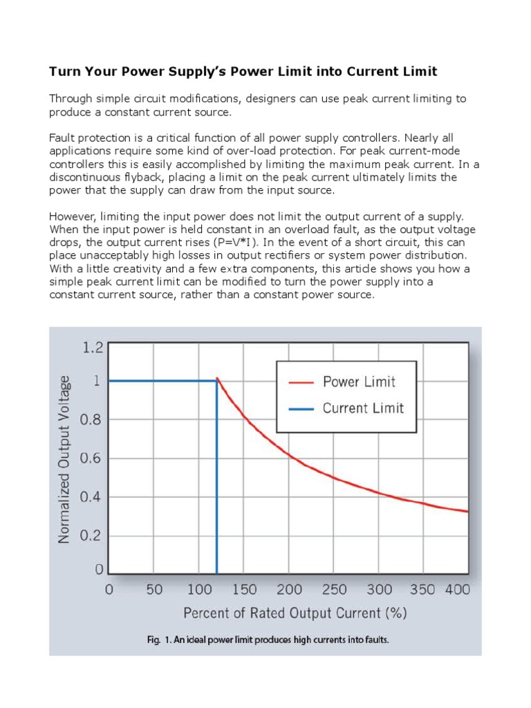 Turn Your Power Supply's Power Limit Into Current Limit | PDF | Power ...