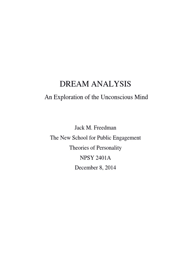 Dream Analysis: An Exploration of The Unconscious Mind | PDF ...