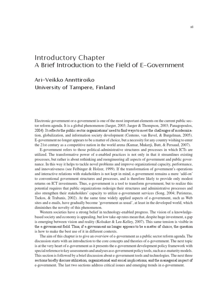 Overview of E-Government Concepts | PDF | E Government | Strategic ...