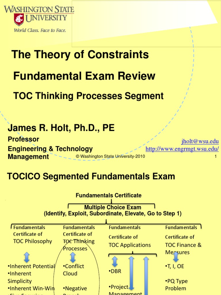 TOC Thinking Processes | PDF | Causality | Cognition