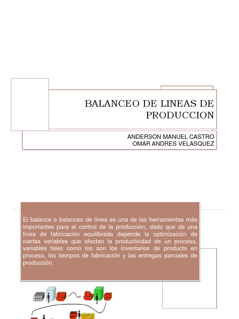 Balanceo de Líneas de Producción | PDF | Iteración | Ciencias económicas