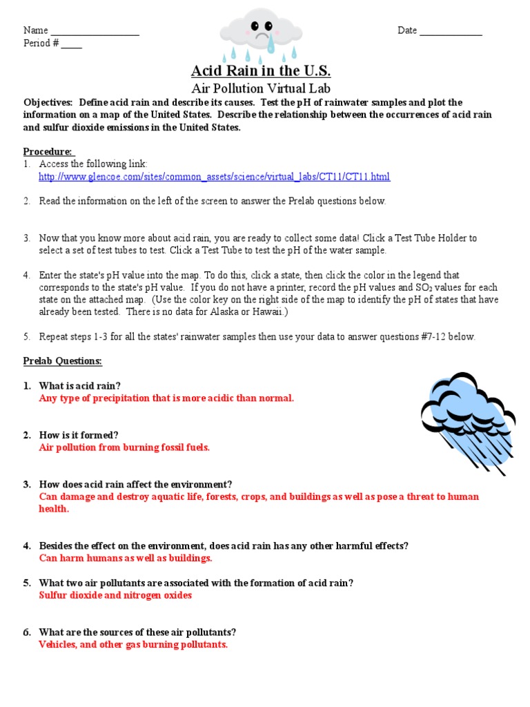 Acid Rain Lab for Students | PDF | Air Pollution | Rain