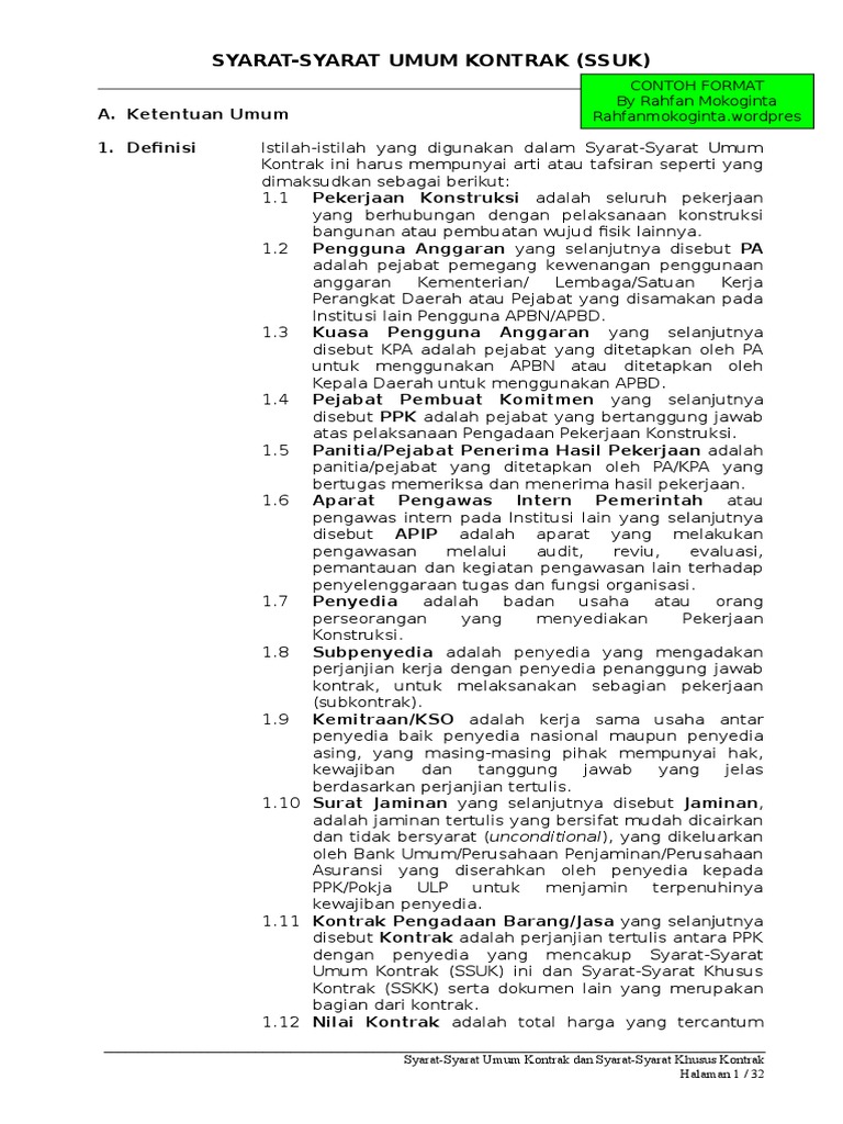 SSUK SSKK Konstruksi | PDF