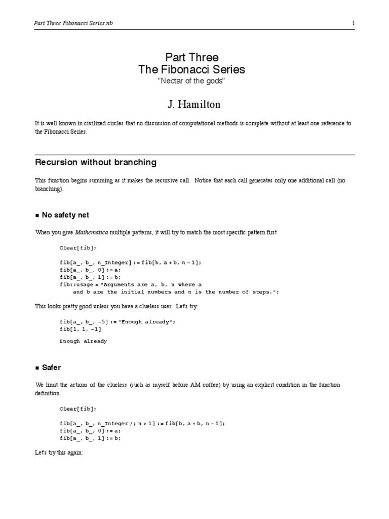Three Fibonacci Series | PDF | Subroutine | Computer Engineering