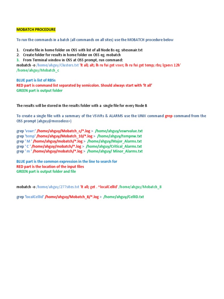 MOBATCH Command Execution Guide | PDF