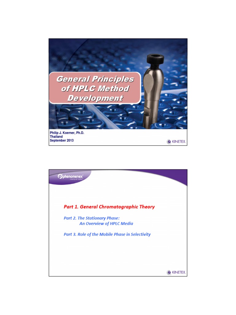 General Principles of HPLC Method Development.pdf | High Performance ...