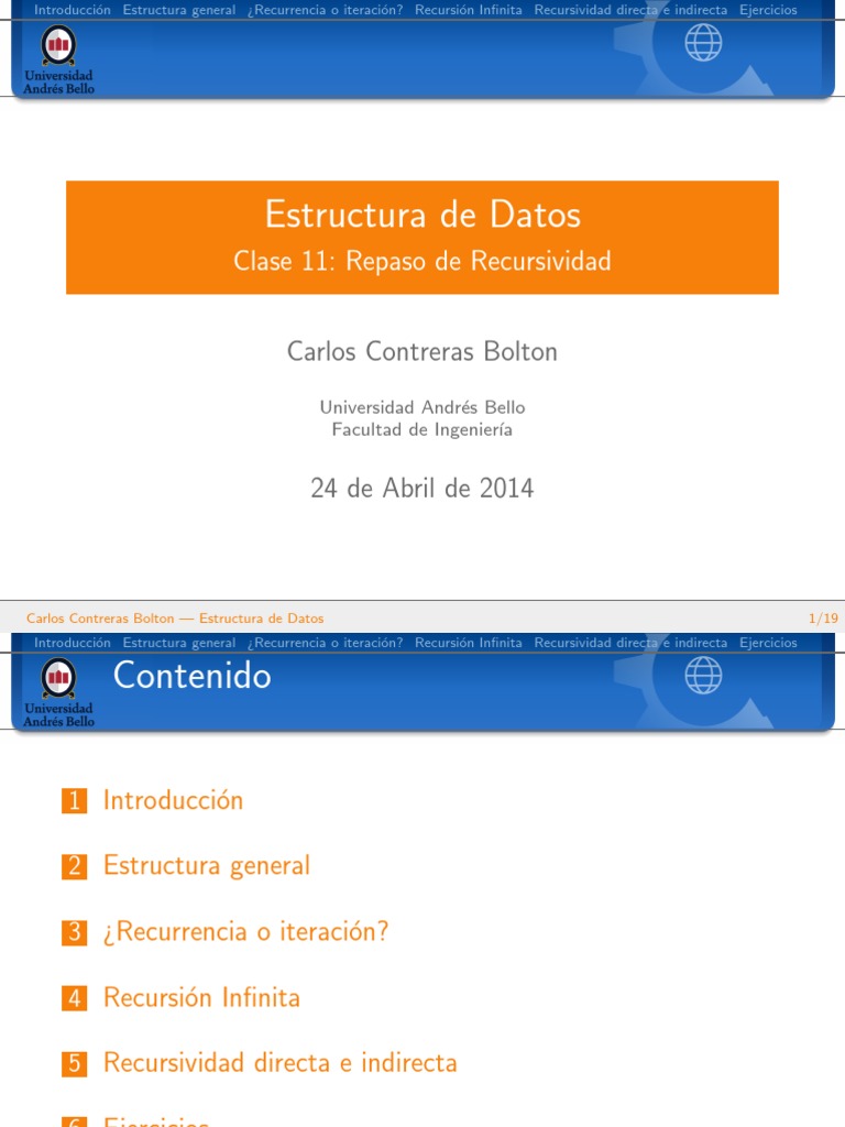 Estructura de Datos: Recursividad | PDF | Recursividad | infinito