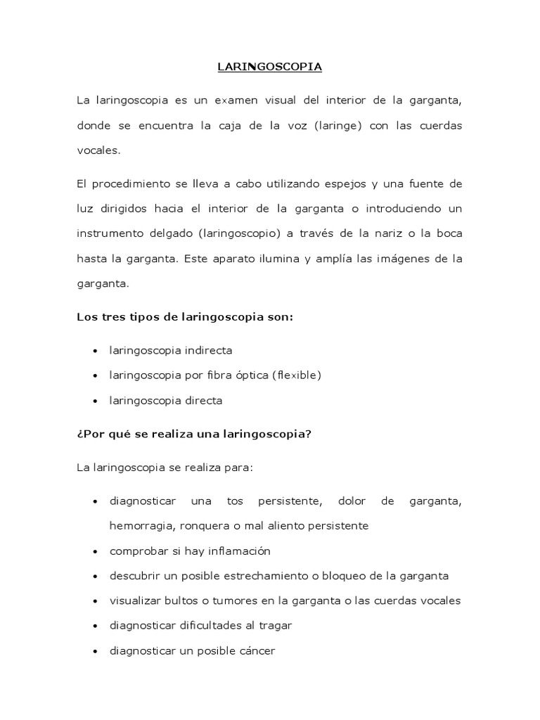 Guía Completa de Laringoscopia | PDF | Anestesia | Ct Scan
