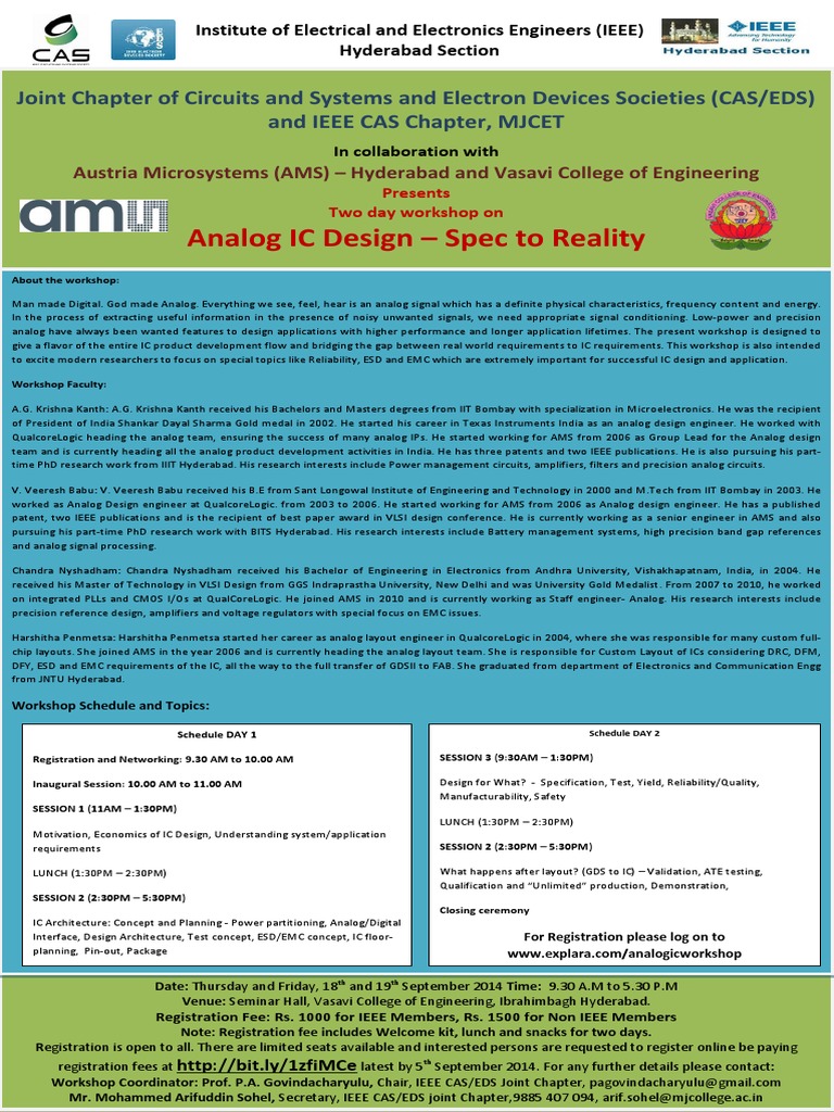 Analog IC Design Workshop | PDF | Analogue Electronics | Signal ...