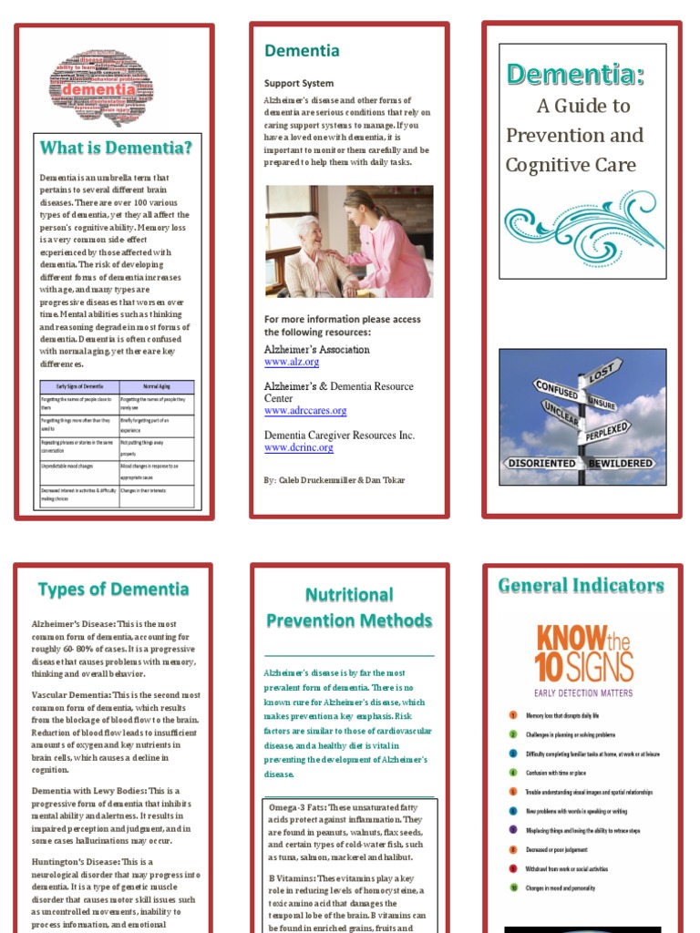 Dementia Tri-Fold Brochure | PDF | Dementia | Alzheimer's Disease