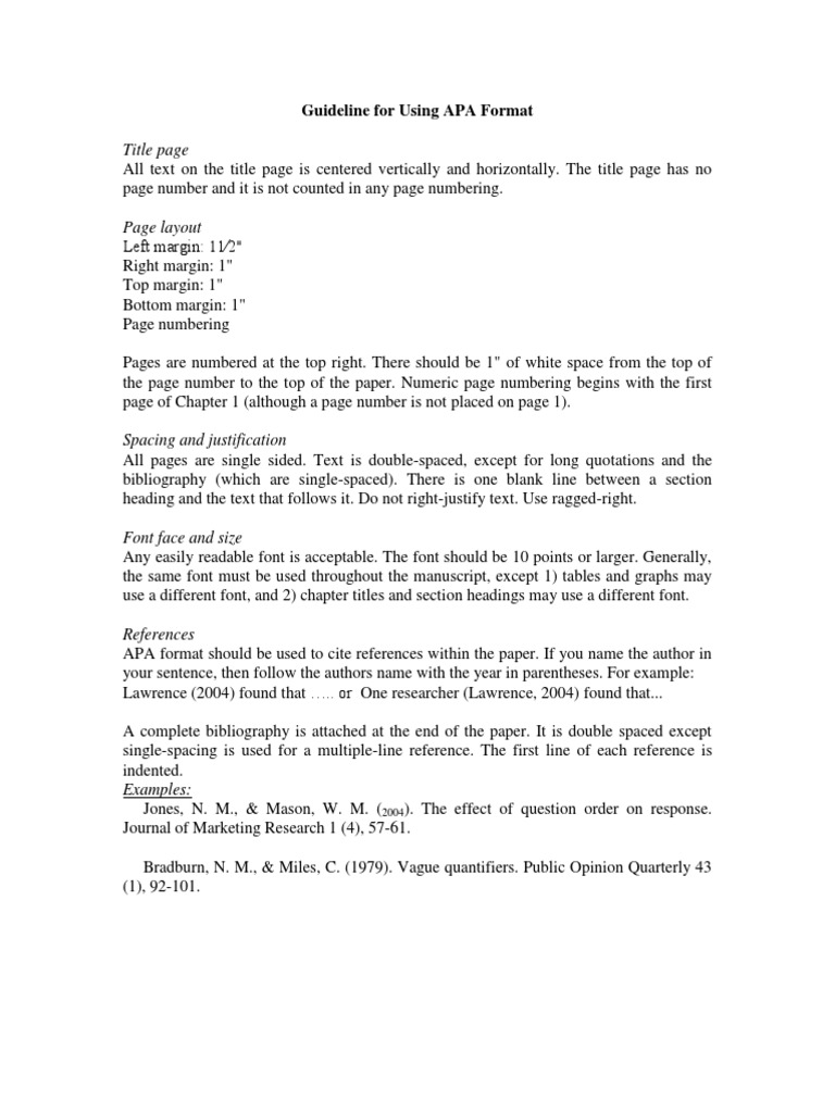 Guideline For Using Apa Format - Word | PDF | Foreign Language Studies ...