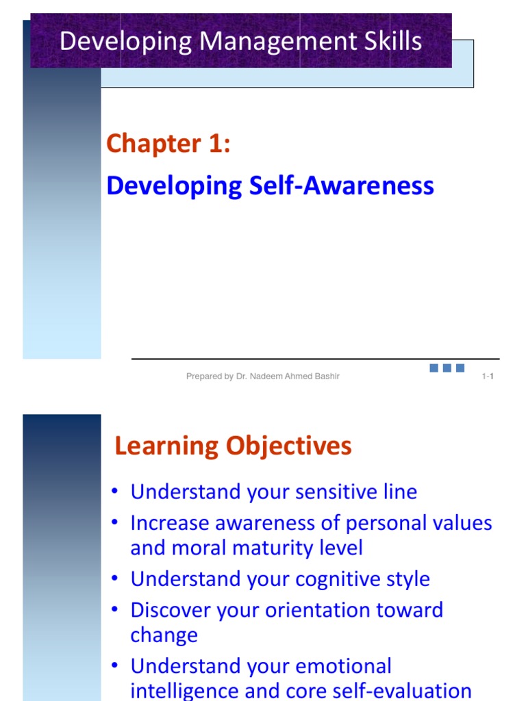 Developing Management Skills | PDF | Self Awareness | Morality