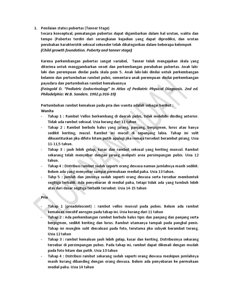 Penilaian Status Pubertas | PDF