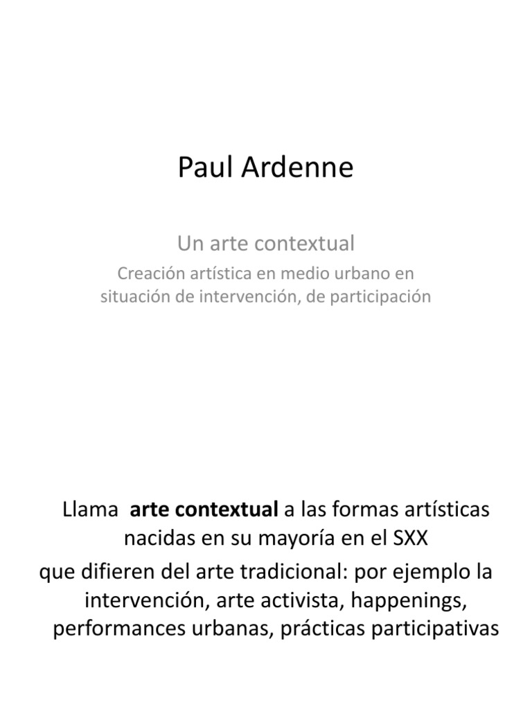 Paul Ardenne | PDF | Paisaje | Naturaleza