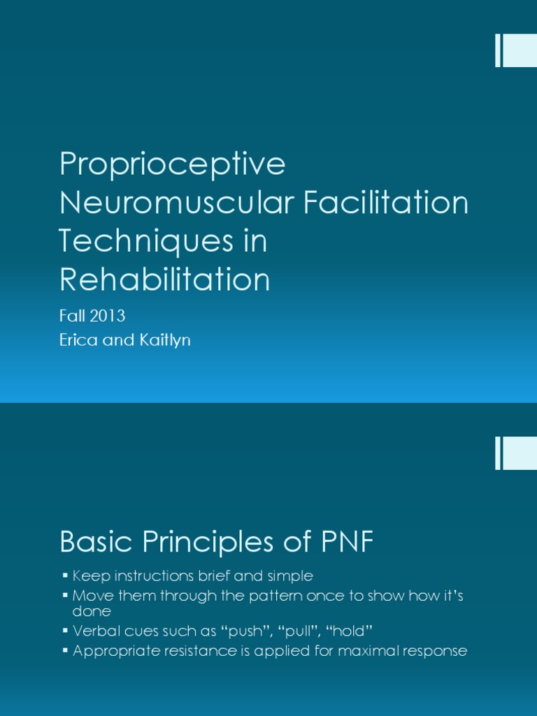 Proprioceptive Neuromuscular Facilitation Techniques in Rehabilitation ...