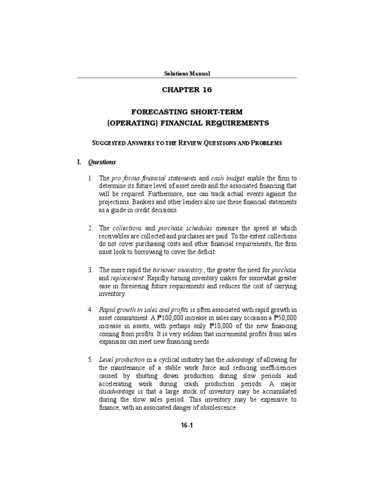 Chapter 16 - Answer | Download Free PDF | Inventory | Goal