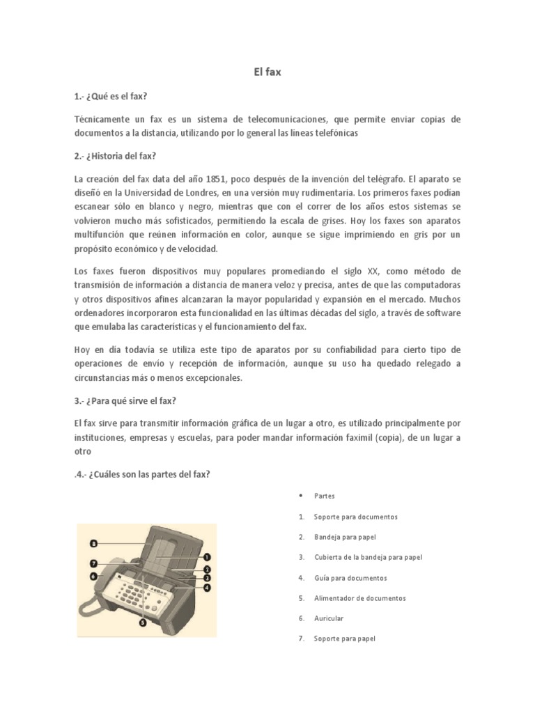 Fax - Concepto, origen, historia y funcionamiento🦂 Descubra a máxima ...