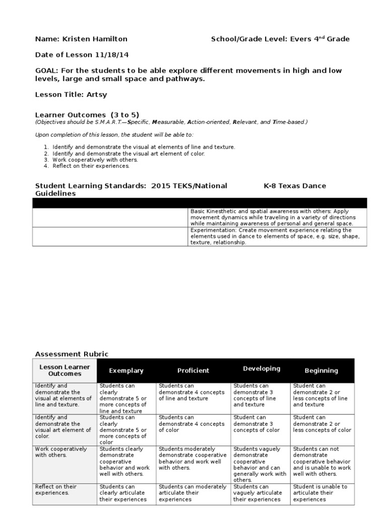 Lesson Plan 6 111814 | PDF | Critical Thinking | Creativity