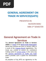 GATS | PDF | General Agreement On Trade In Services | Economies