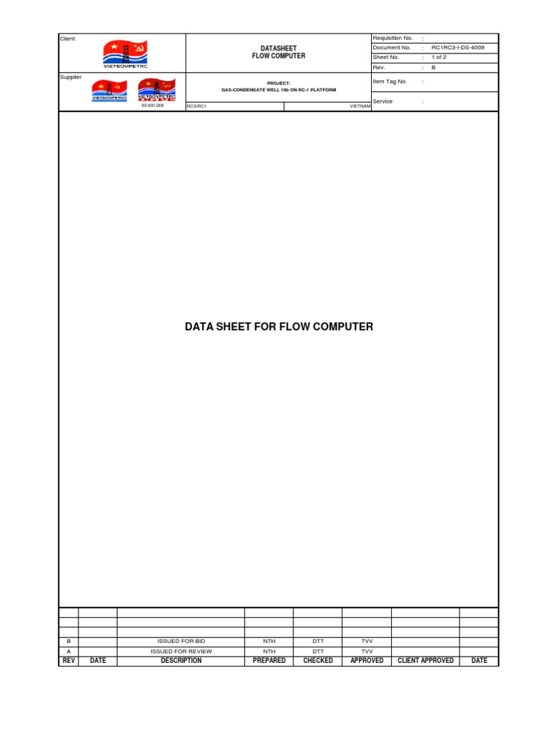 Datasheet For Flow Computer | PDF