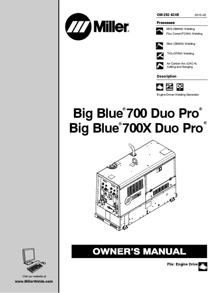 Big Blue Miller 700 | PDF | Welding | Construction