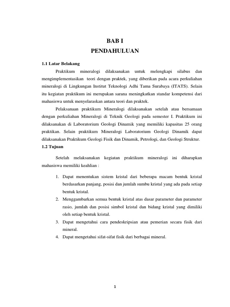 Laporan Hasil Praktikum Mineralogi | PDF | Metode & Bahan Ajar