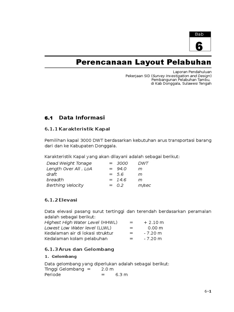 06 Bab VI Perencanaan Layout Pelabuhan | PDF