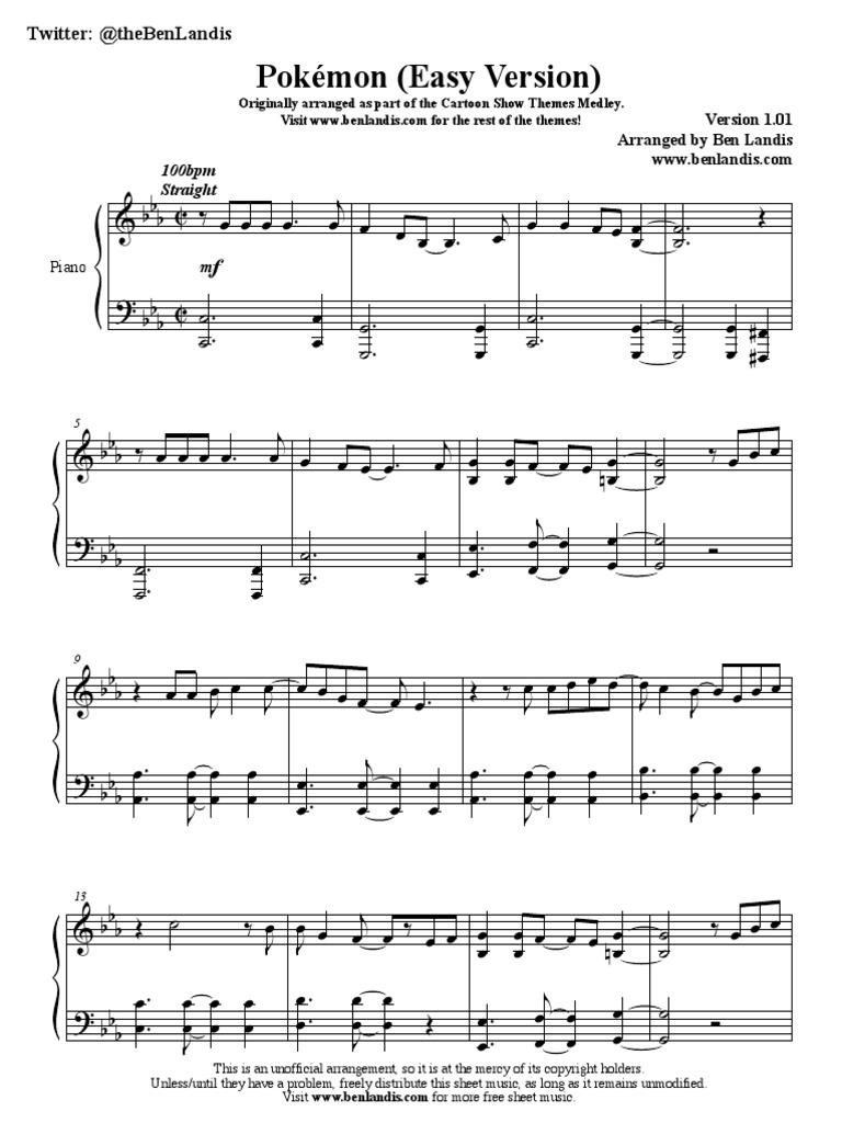 Pokemon Easy Piano | PDF