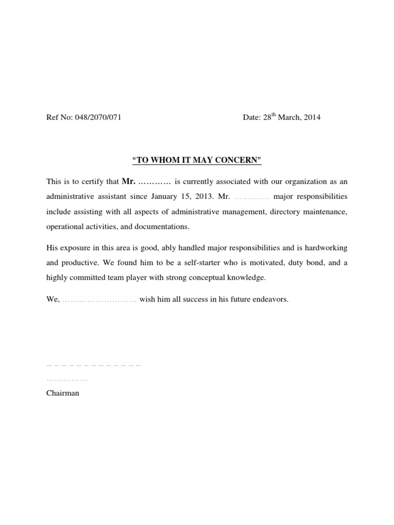 Experience Letter | PDF