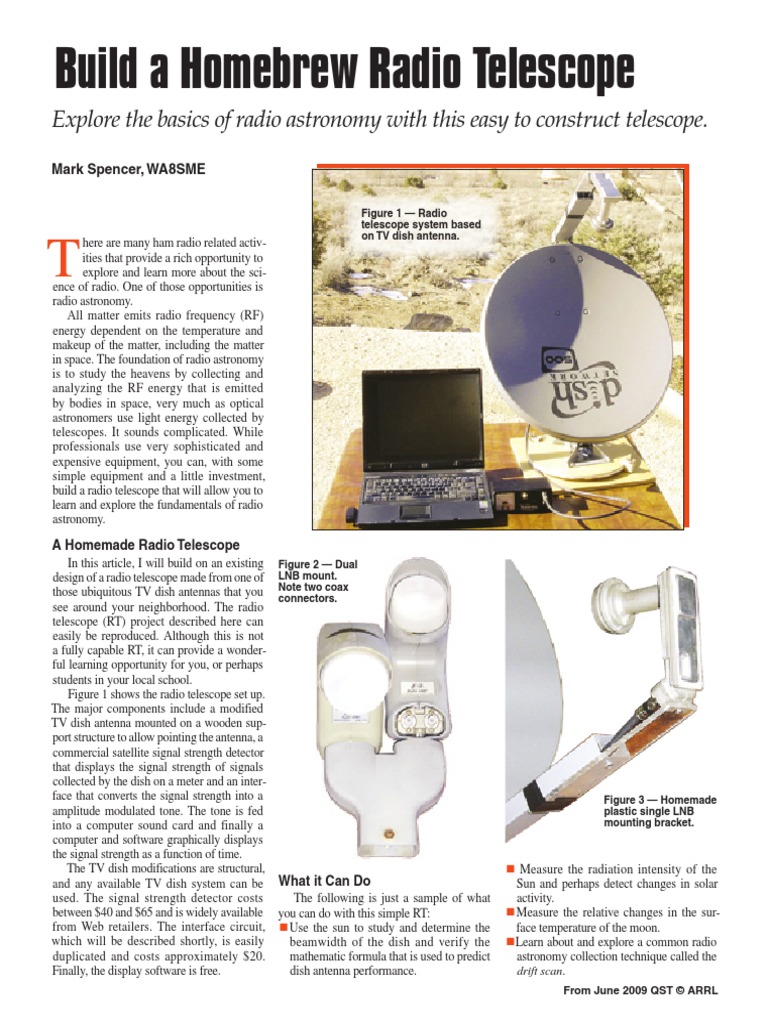 Build A Homebrew Radio Telescope | PDF | Telescope | Radio