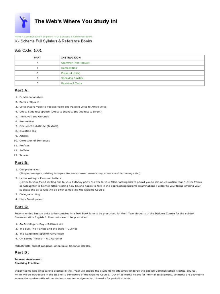 K - Scheme Full Syllabus & Reference Books - The Web's Where You Study ...