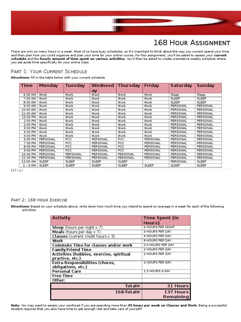 168 Hour Assignment (Compatible Version) | Download Free PDF | Academic ...