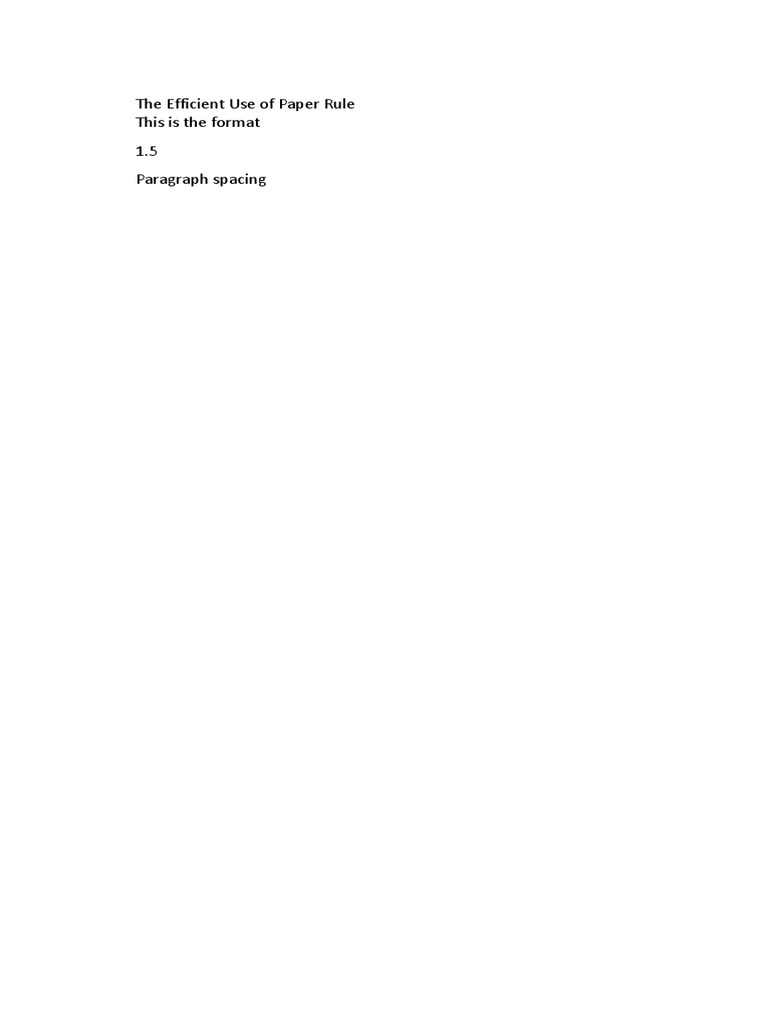Efficient Paper Use Guidelines | PDF