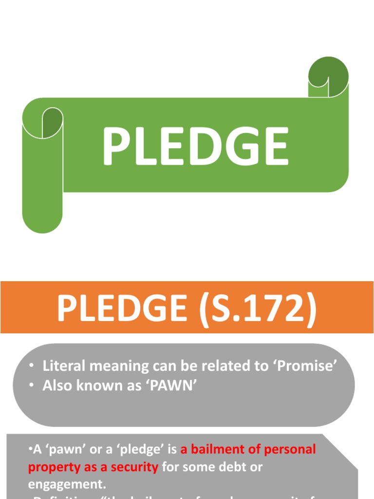 pledge.pptx | Loans | Debtor
