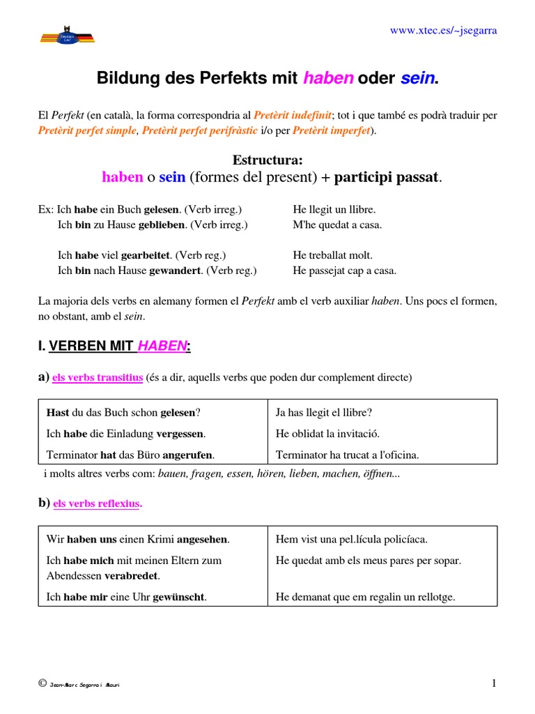 Perfekt vs Praeteritum