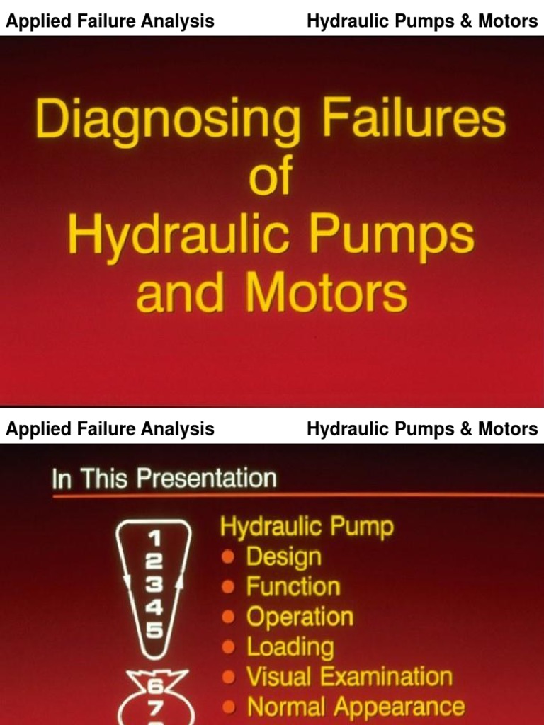 Applied Failure Analysis Hydraulic Pumps & Motors | PDF | Dynamics (Mechanics) | Mechanical ...