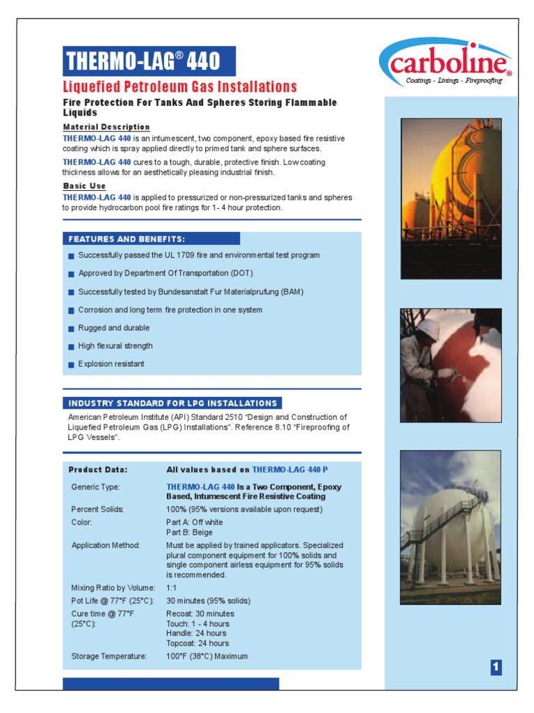 Thermo-Lag 440 Brochure PDF | PDF | Liquefied Petroleum Gas | Petroleum
