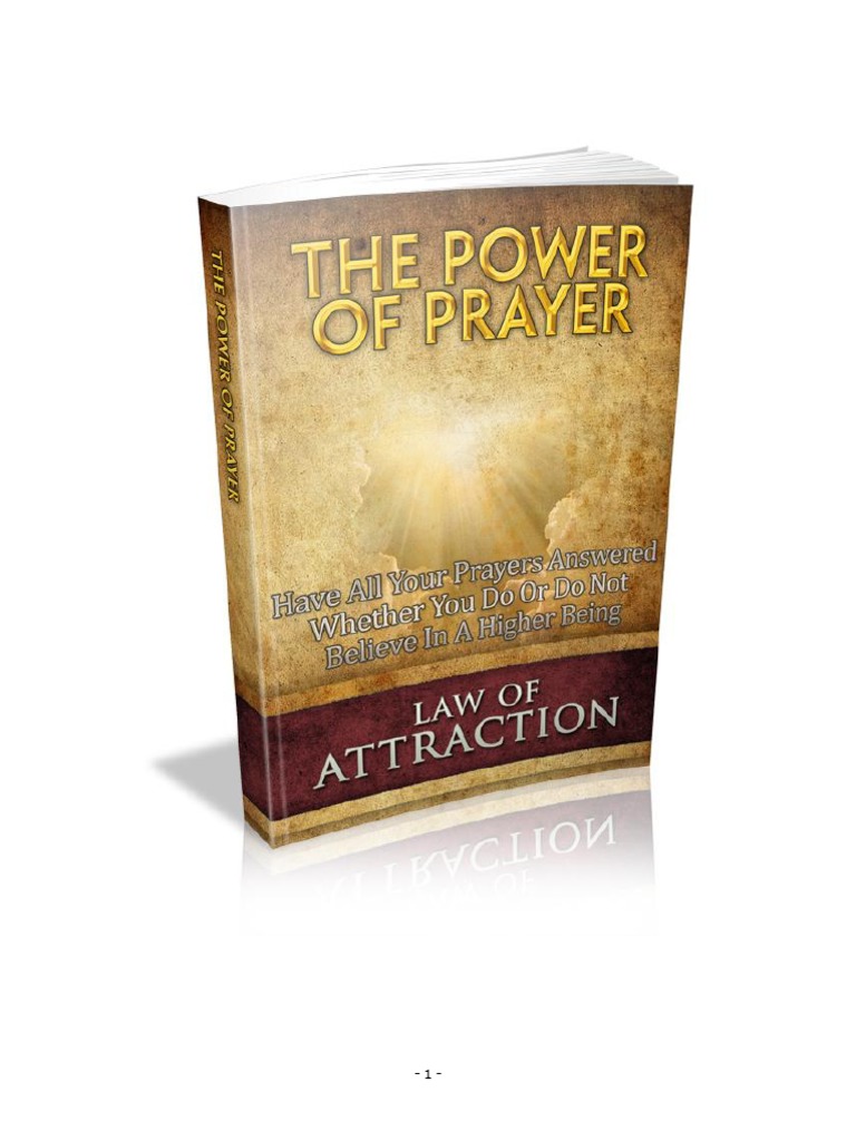 The Power of Prayer | PDF | Law Of Attraction (New Thought) | Prayer