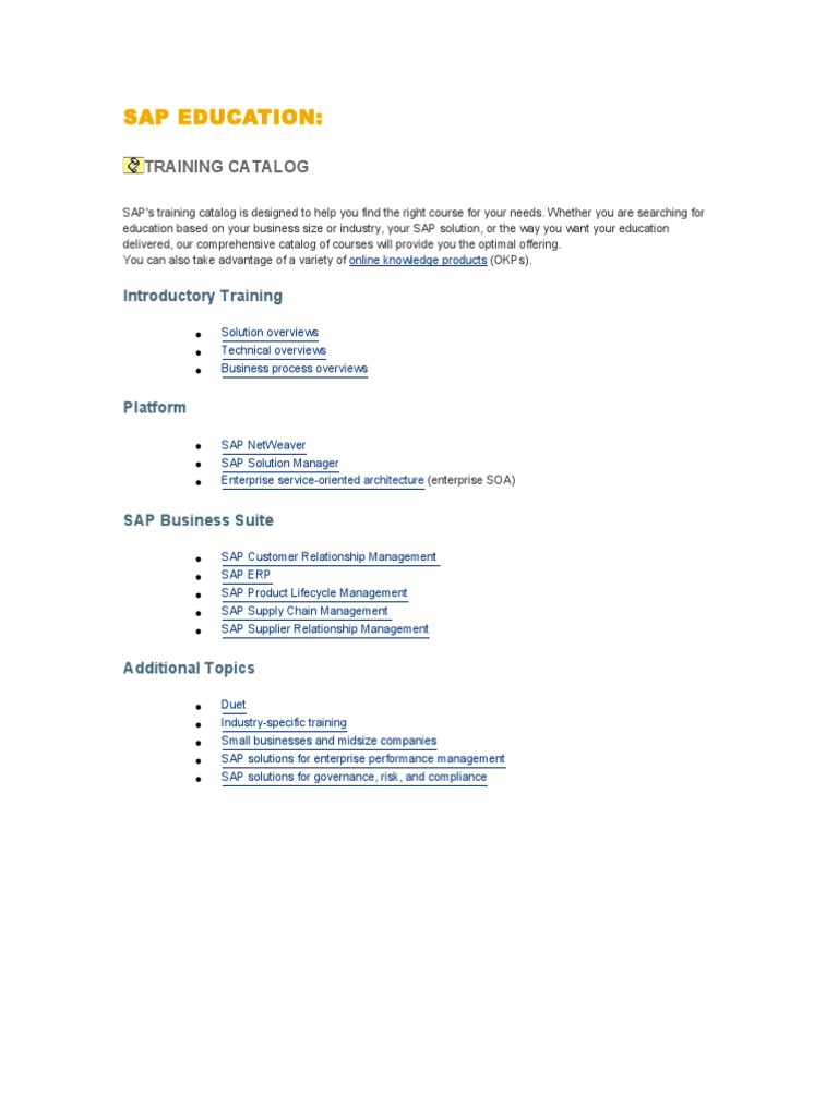 SAP Training Paths | Download Free PDF | Business Intelligence ...