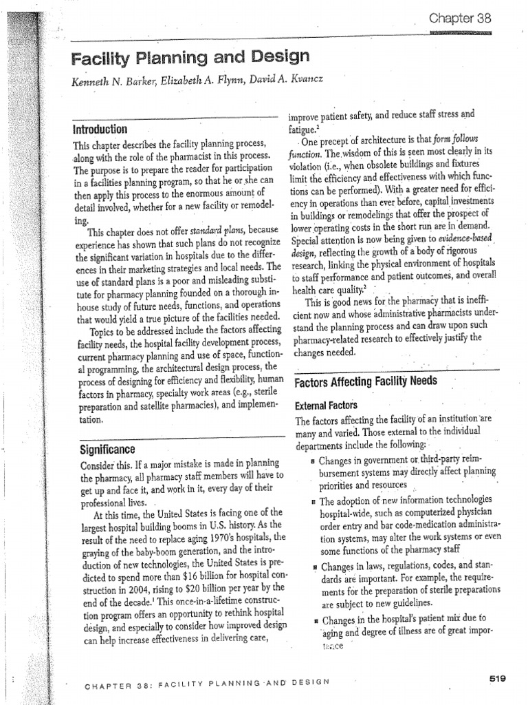 Facility Planning and Design | PDF