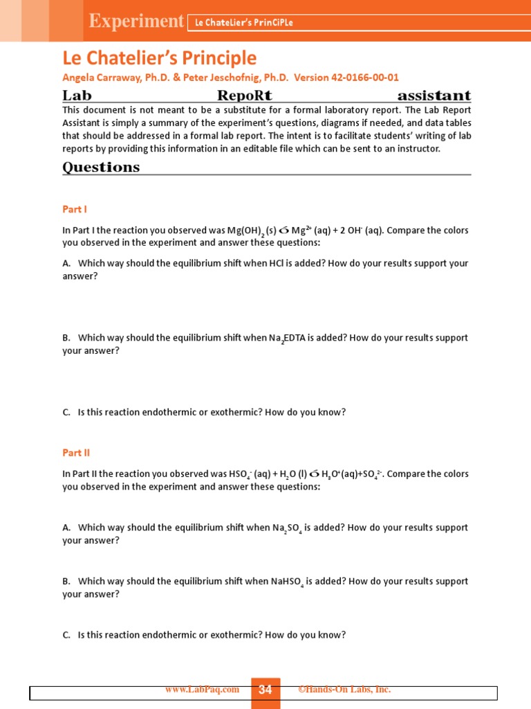 44-0166!00!01 RPT Le Chateliers Principle | PDF | Science & Mathematics ...