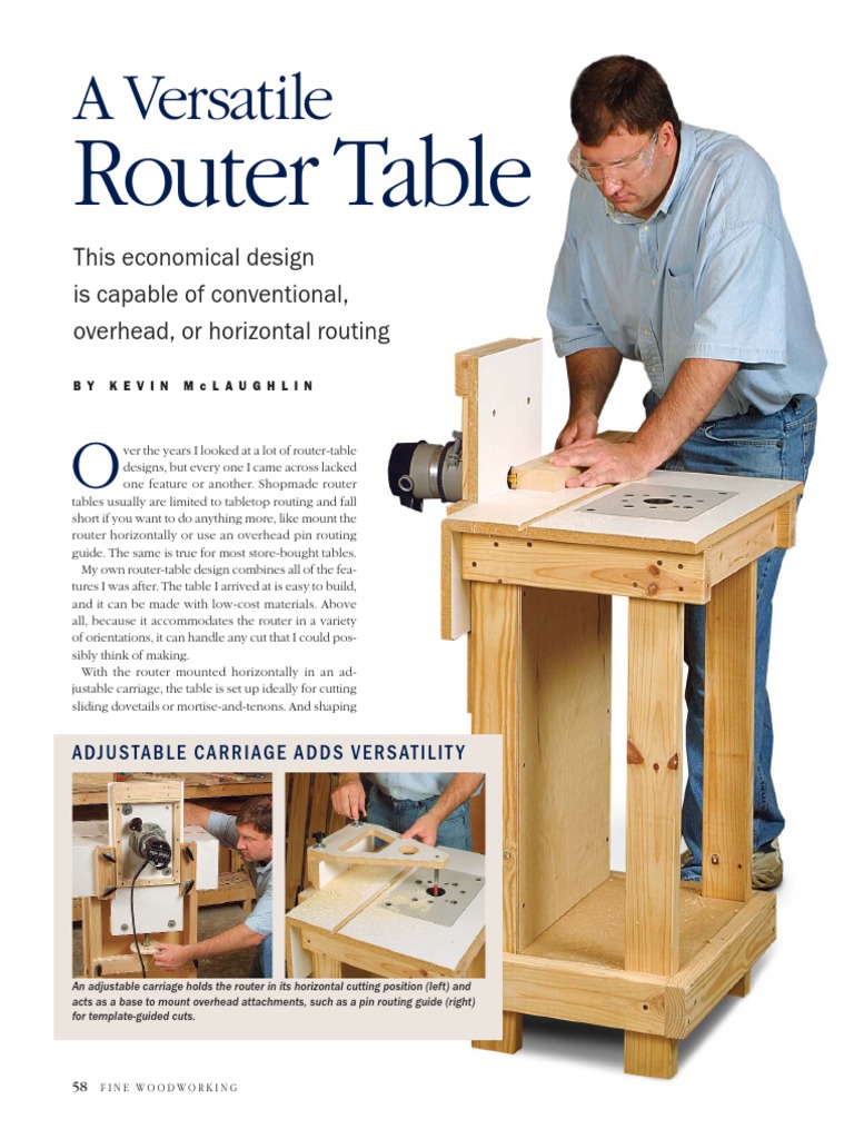A Versatile Router Table | PDF | Screw | Wood