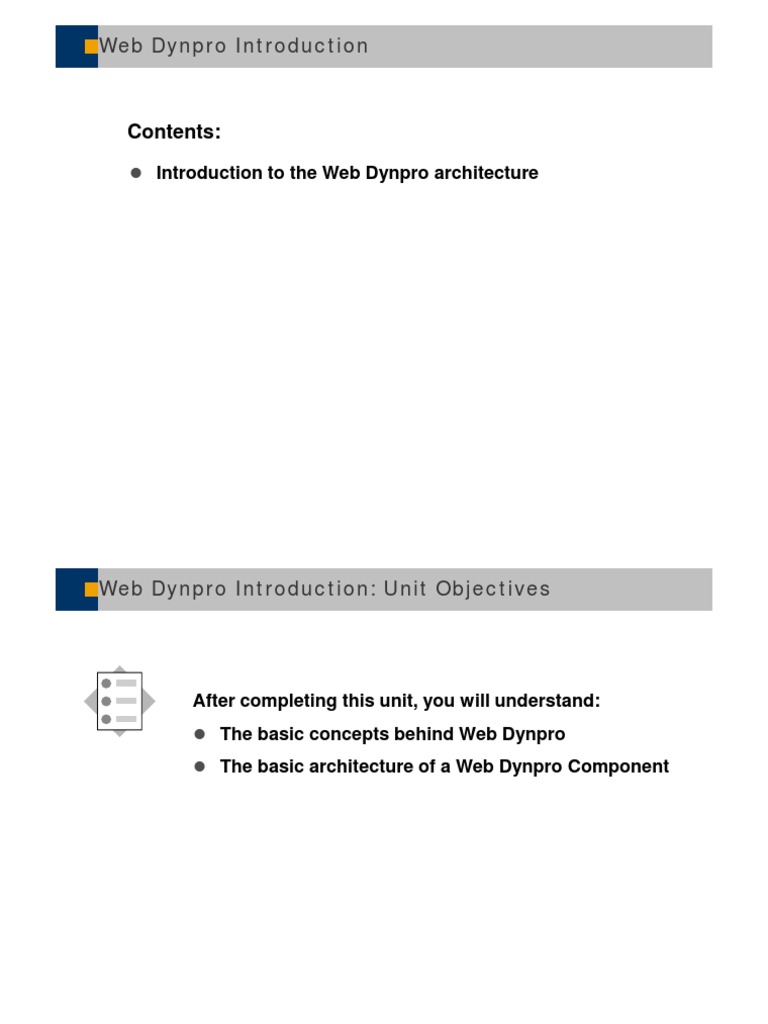 01 0 Web Dynpro Introduction | PDF | Model–View–Controller | World Wide Web