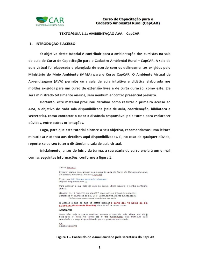 Ambientação no AVA do CapCAR | PDF | Biblioteca digital | Bibliotecas