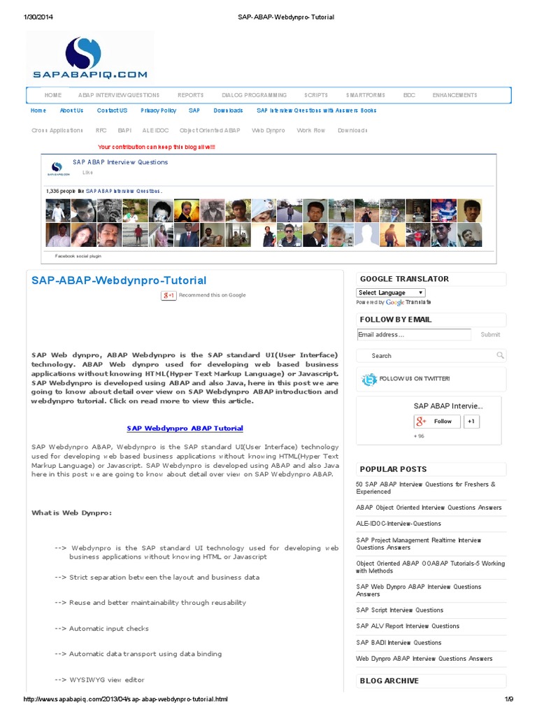 Sap Abap Webdynpro Tutorial Pdf Method Computer Programming Component Based Software