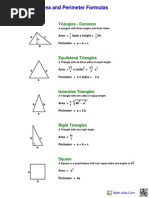Basic Important Formulae | PDF | Trigonometric Functions | Geometry