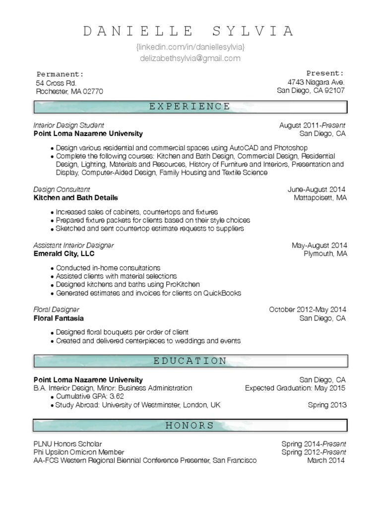 Resume Danielle Sylvia | PDF | Art