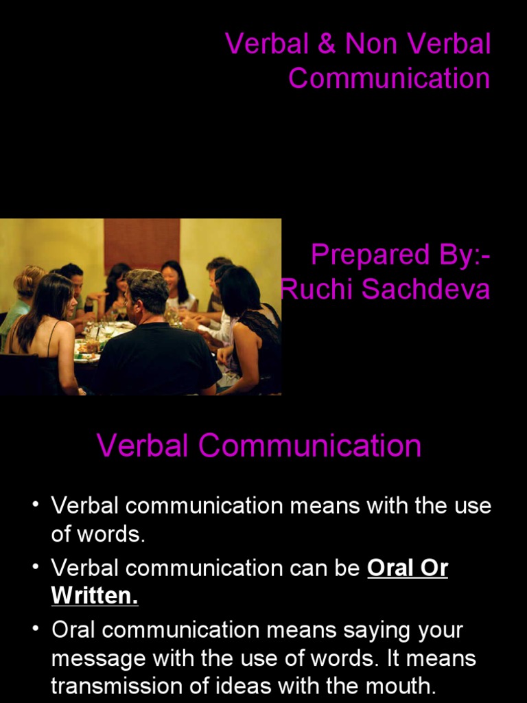 Oral & Non Verbal Communication | PDF | Body Language | Communication