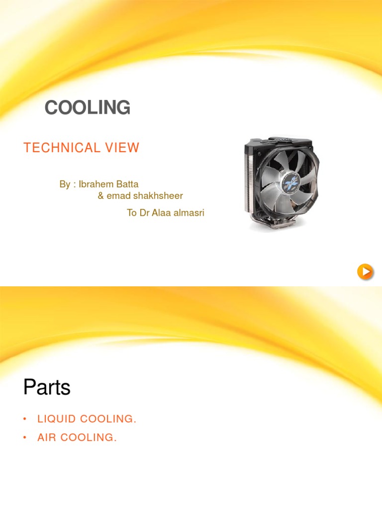 Cooling: Technical View | PDF | Mechanical Fan | Alternating Current