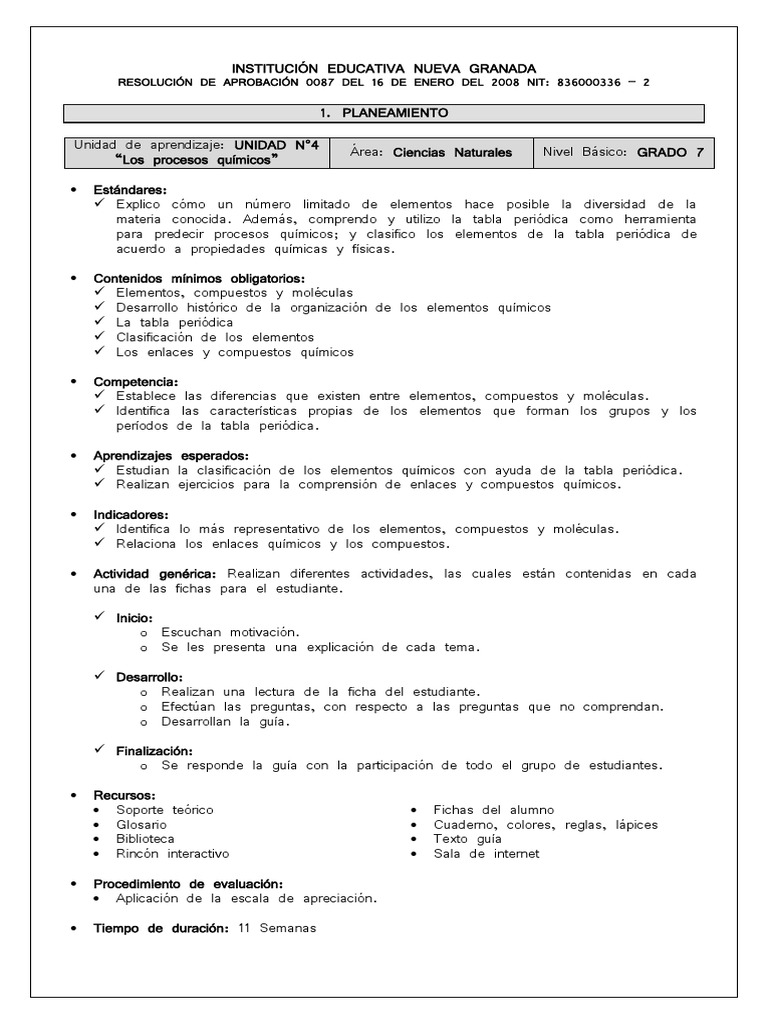 Procesos Químicos en Ciencias Naturales 7 | PDF | Átomos | Elementos ...